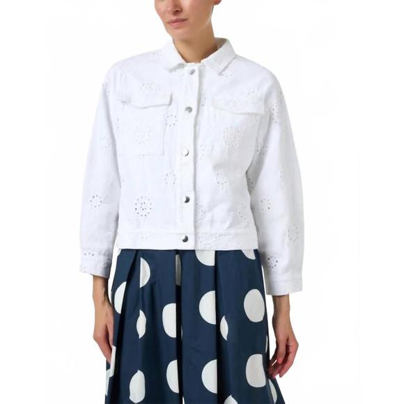 Elliott Lauren | Jackets & Coats | New Elliott Lauren Eyelet Denim ...